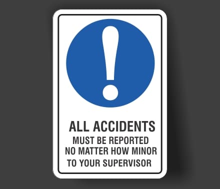 COR3001 | Corsign | ALL ACCIDENTS MUST BE REPORTED