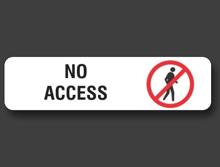COR4022 | Corsign | NO ACCESS HORIZONTAL