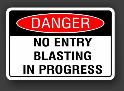 COR2023 | Corsign | DANGER-NO ENTRY BLASTING IN PROGRESS