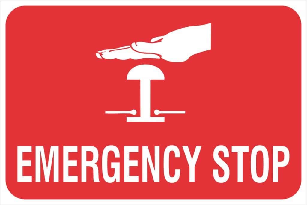 COR5030 | Corsign | EMERGENCY STOP (E-STOP) SIGN